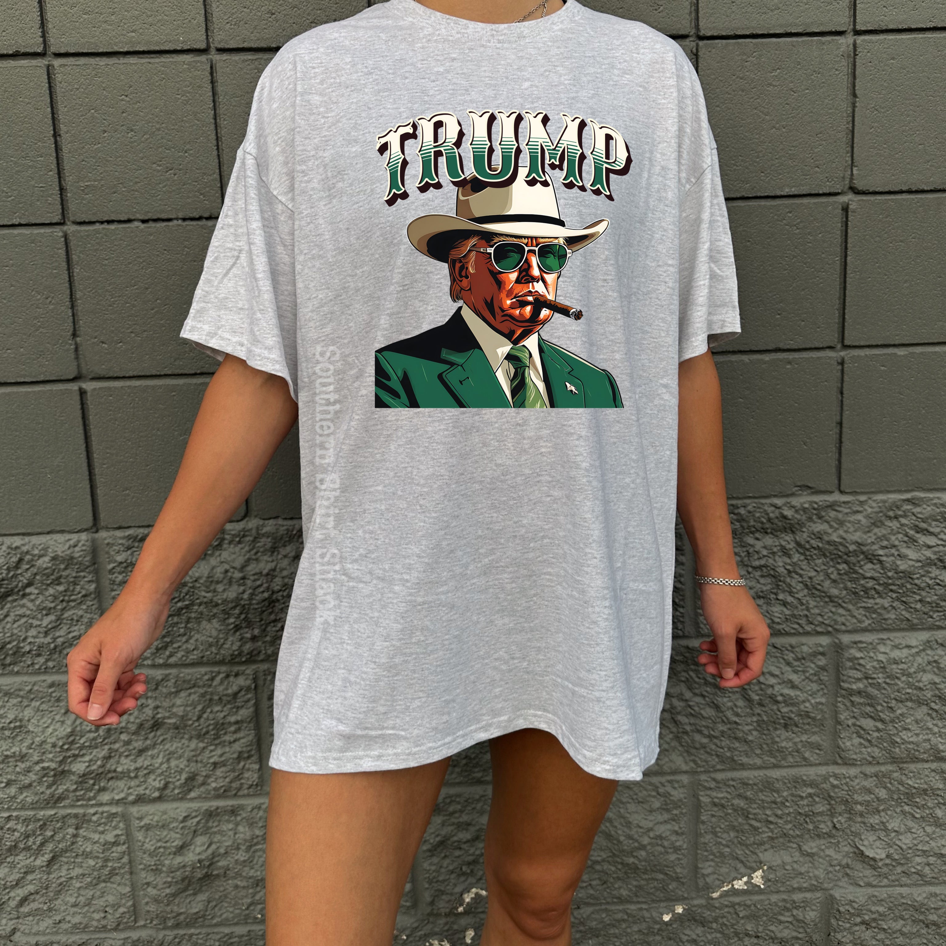 Vintage Trump Cowboy ash gray tee – Southern Shirt Shack