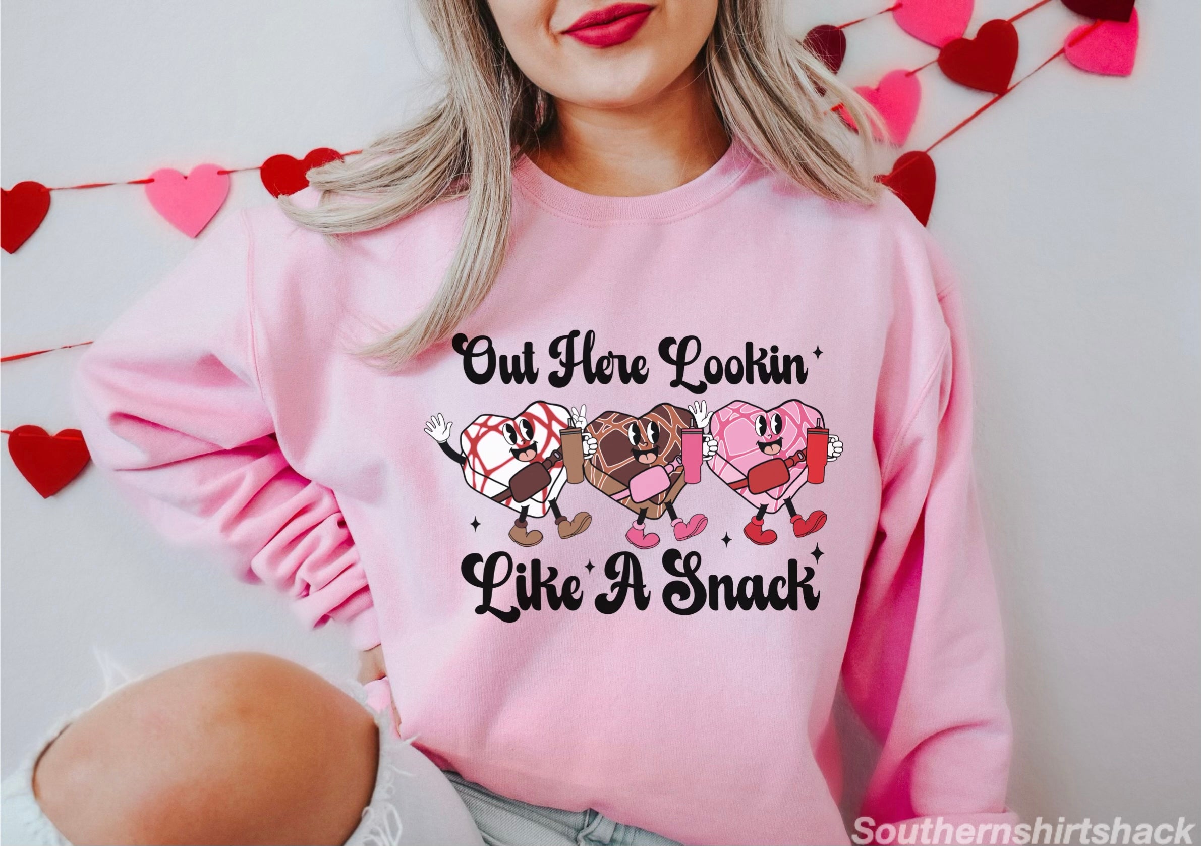 Trio Snack Cakes | Light Pink Sweatshirt – Southern Shirt Shack