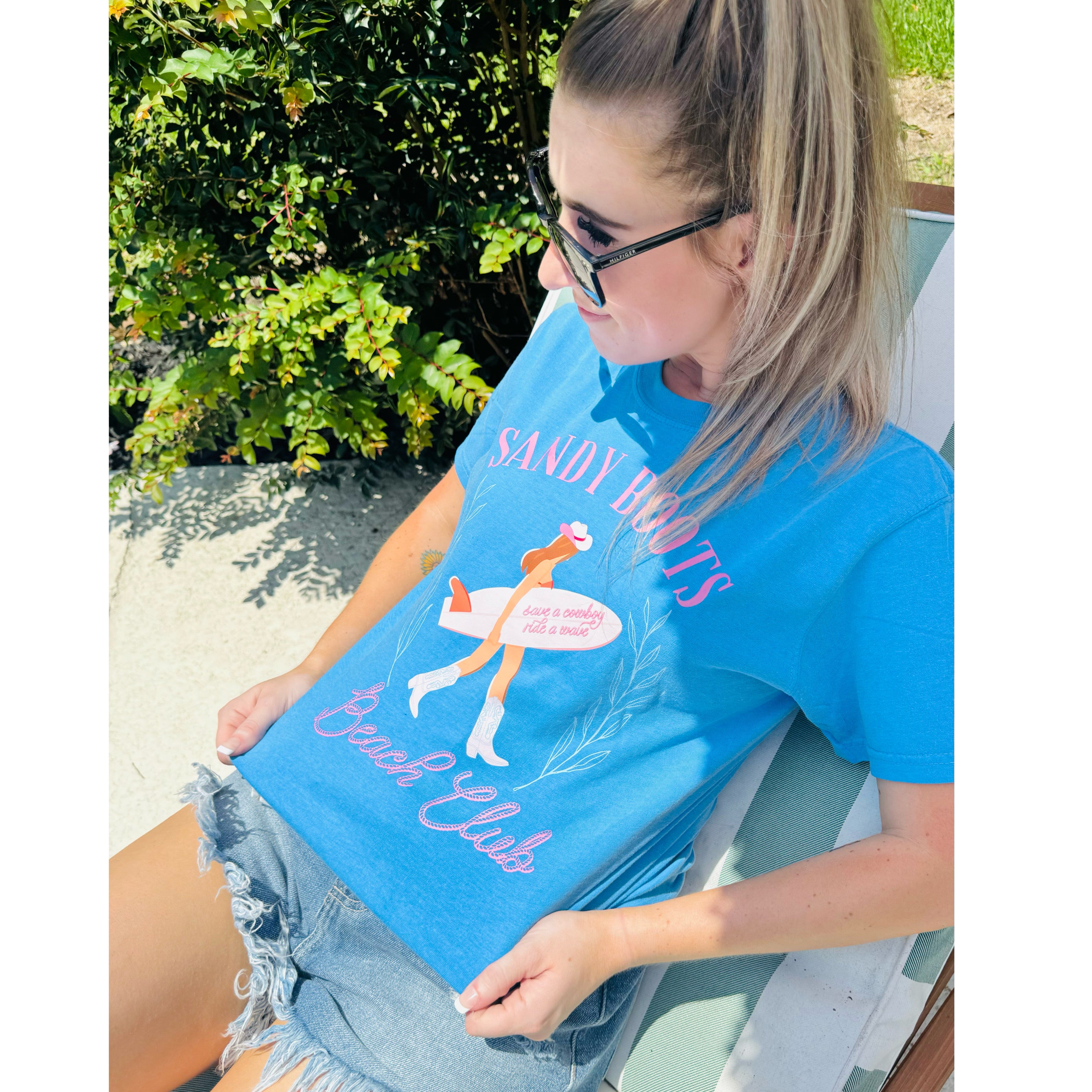 Sandy Boots Beach Club CC tee – Southern Shirt Shack